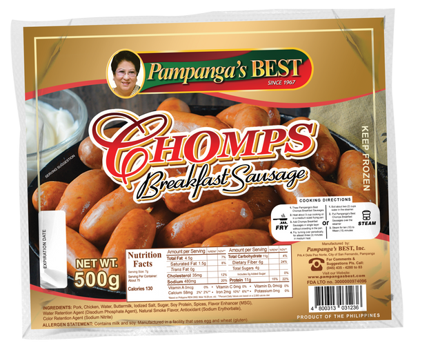 Chomps Breakfast Sausage – Pampanga's Best, Inc.